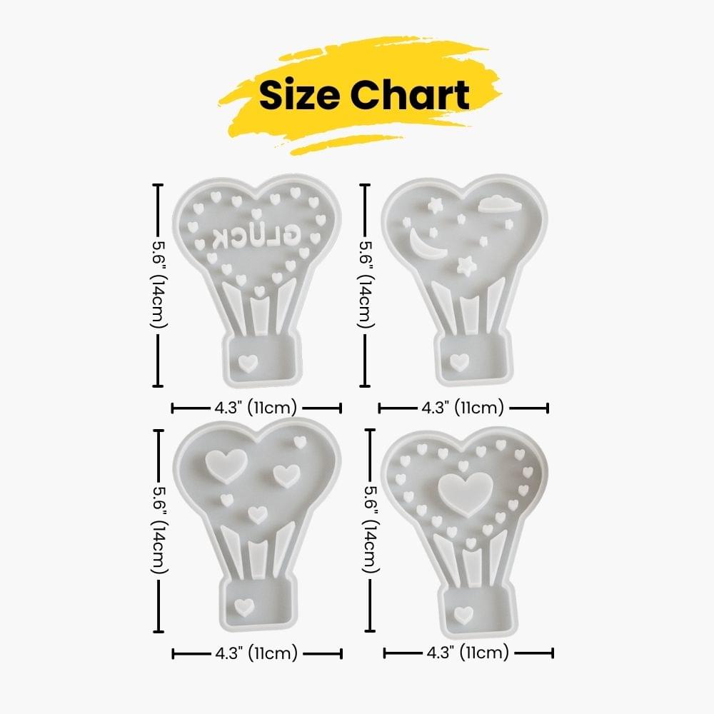 Hot Air Balloon Night Light Mold Set | LED Resin Casting Kit | 4 Designs | Resin Mold Box ...